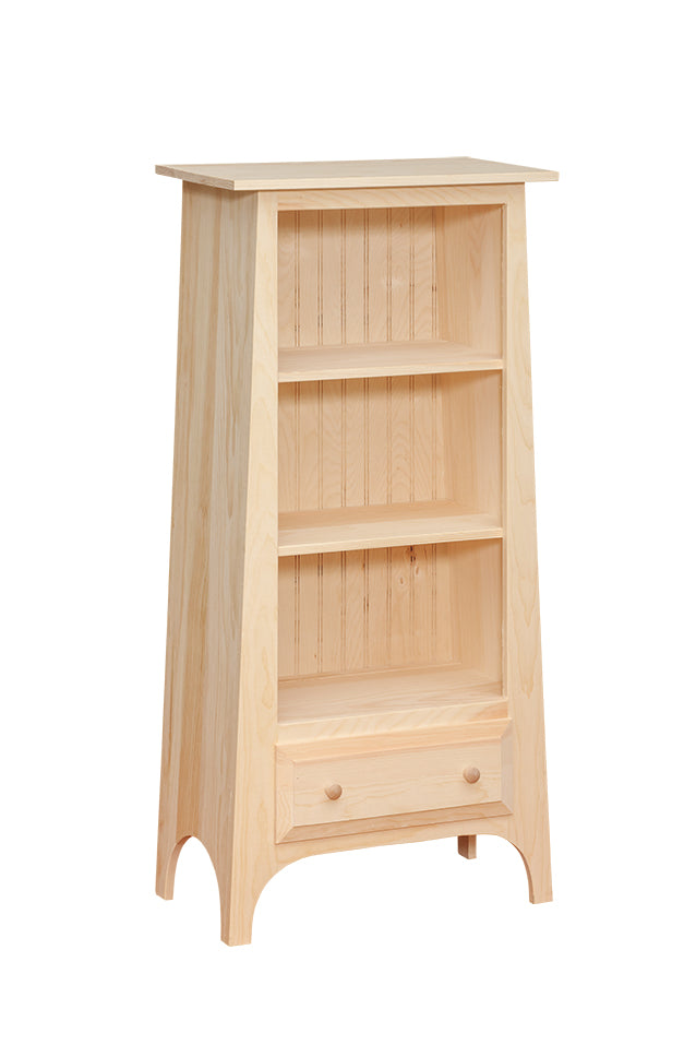 Slant Bookcase w/ Drawer – Allards' Unfinished Furniture