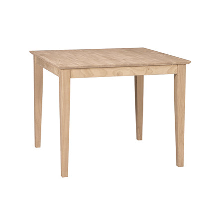 36" Square Shaker Table – Allards' Unfinished Furniture