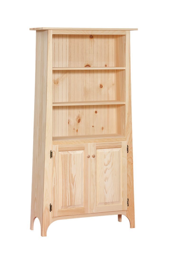 2 Door Slant Bookcase – Allards' Unfinished Furniture